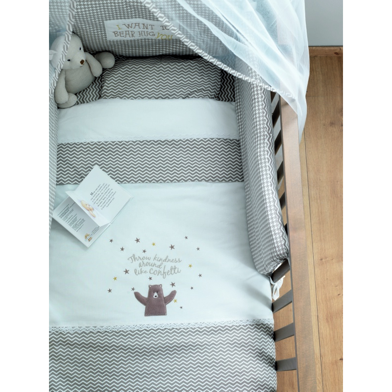 ΣΕΤ ΣΕΝΤΟΝΙΑ 3ΤΜΧ ΜΕ ΔΑΝΤΕΛΑ BEAR HUGS ME 103x178